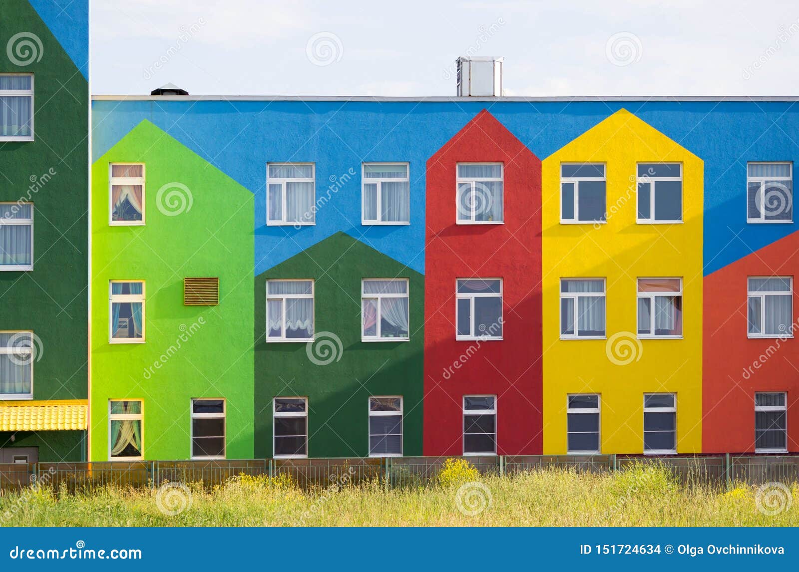 Nice Colorful House a Kindergarten for Children Editorial Stock Image ...