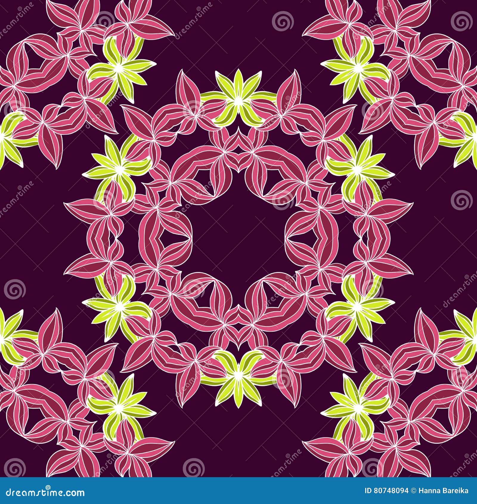 Nice Colorful Mandala. Vector Seamless Pattern. Stock Vector ...