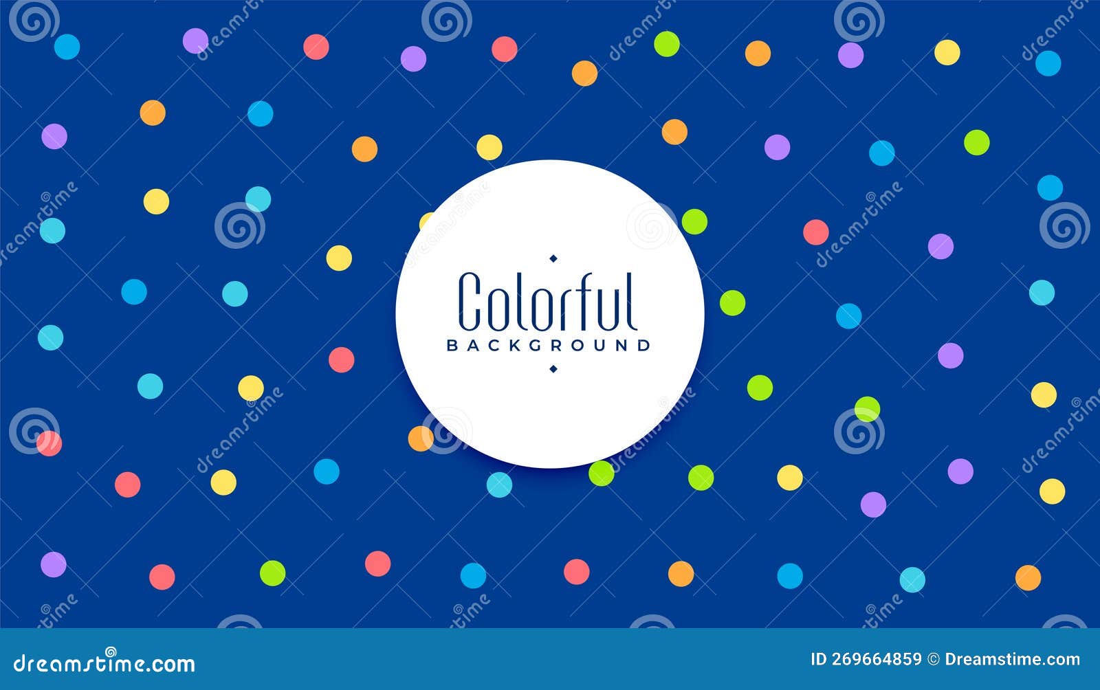 Nice Colorful Polka Dotted Pattern Background Vector Illustration Stock ...