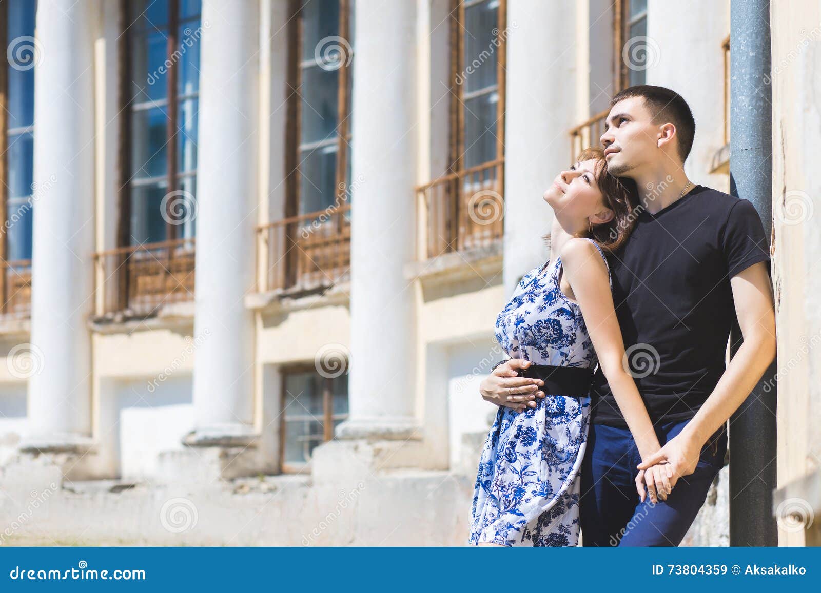 Nice couple in love stock image. Image of buildings, home - 73804359