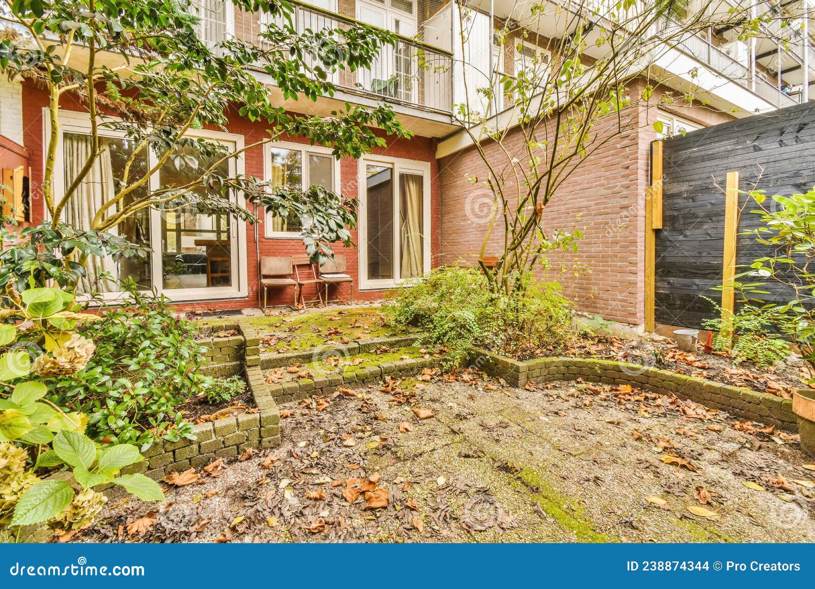 Nice Courtyard of a House with Trees Stock Photo - Image of courtyard ...