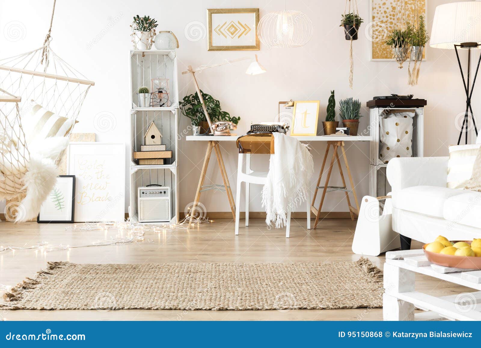 Nice and cozy workspace stock photo. Image of modern - 95150868