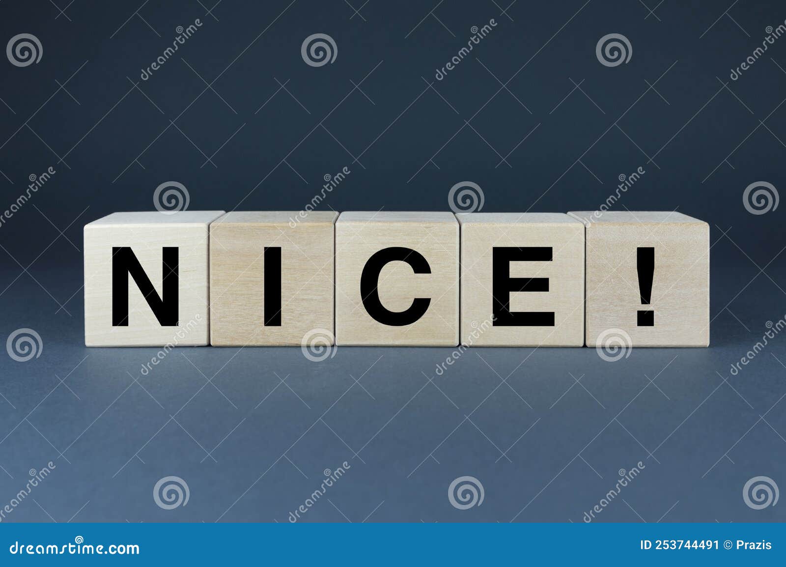 Nice. Cubes Form the Word Nice Stock Image - Image of success, message ...