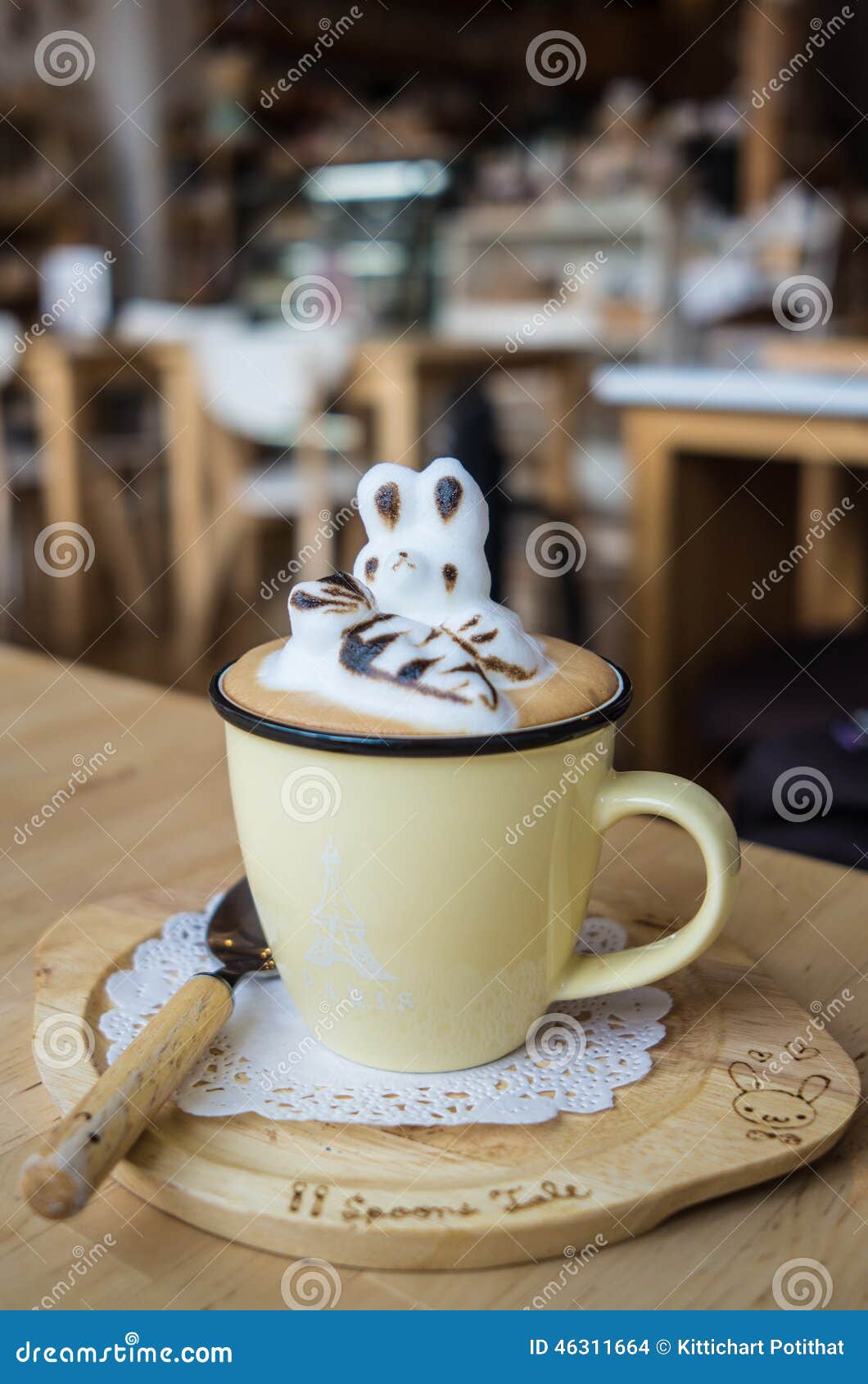 Nice 3D latte art stock photo. Image of nice, drink, refreshment - 46311664