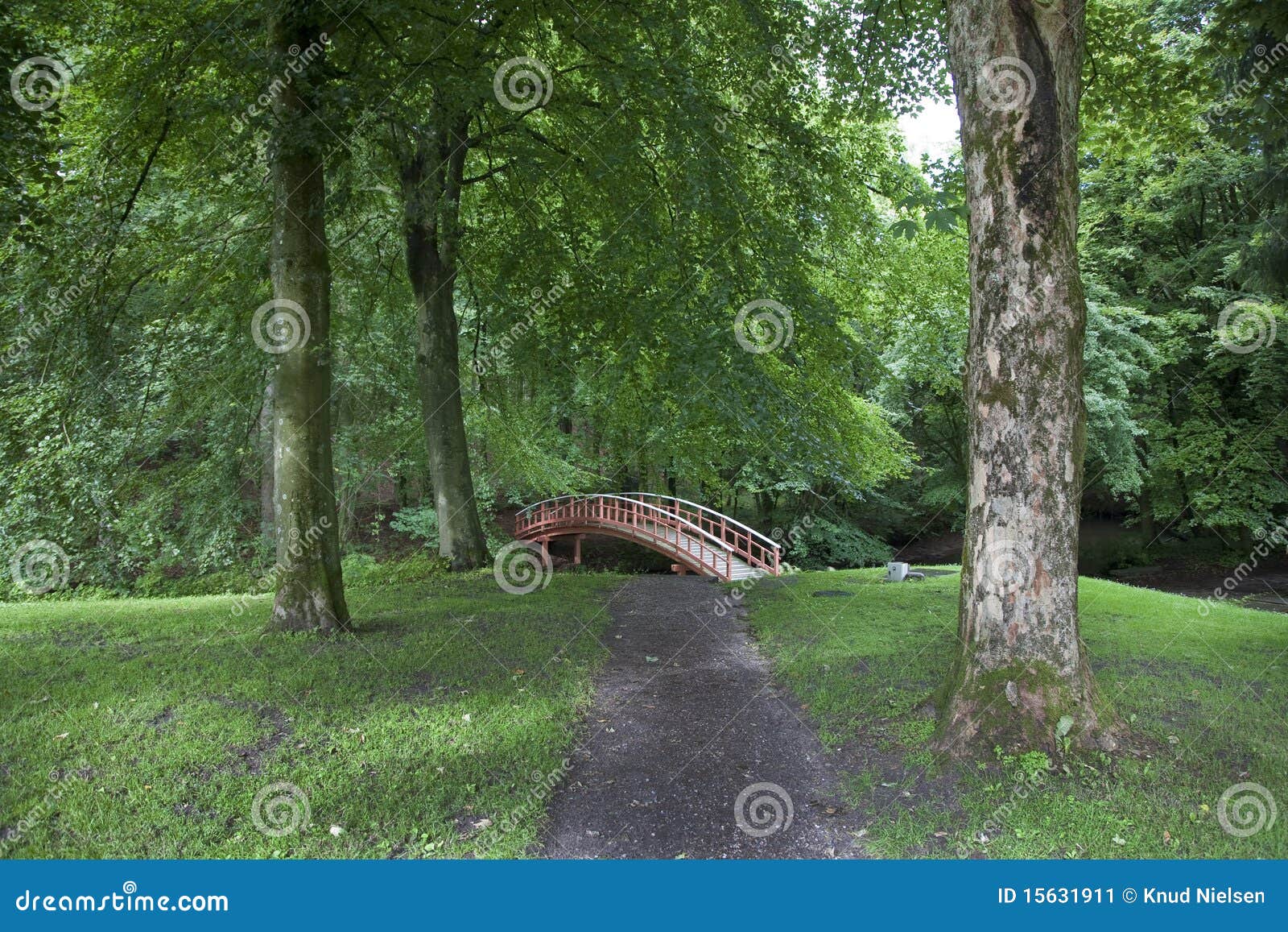 Nice Danish park stock image. Image of gangway, path - 15631911