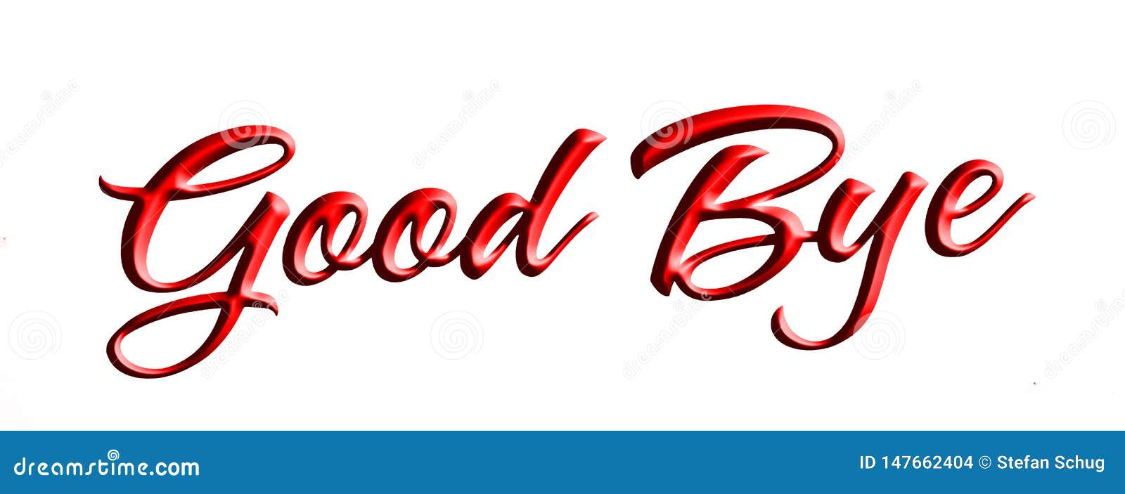 Good Bye - Red - 3-dimensional Stock Illustration - Illustration of ...