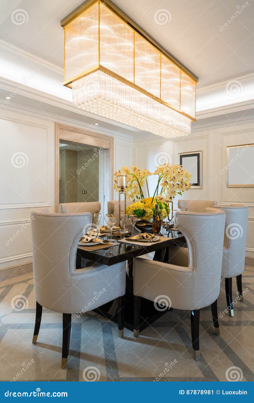 Nice dining room stock image. Image of house, room, seat - 87878981