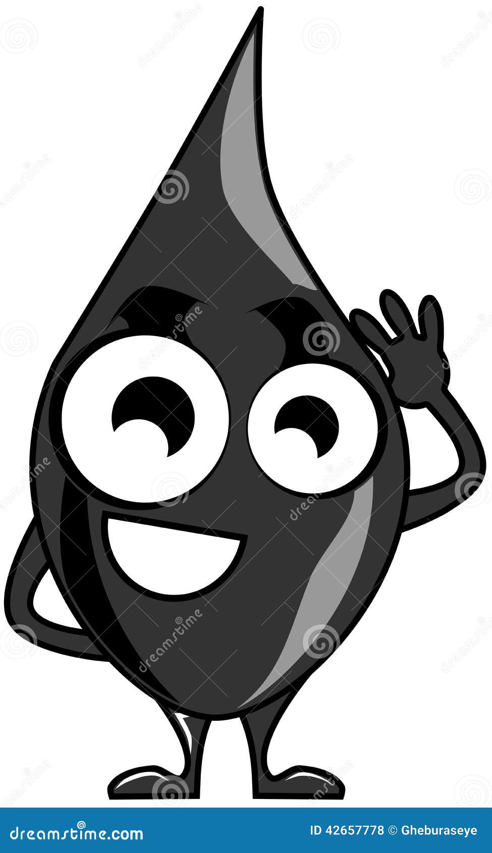 Nice Drop of Petroleum Cartoon Isolated Stock Vector - Illustration of ...