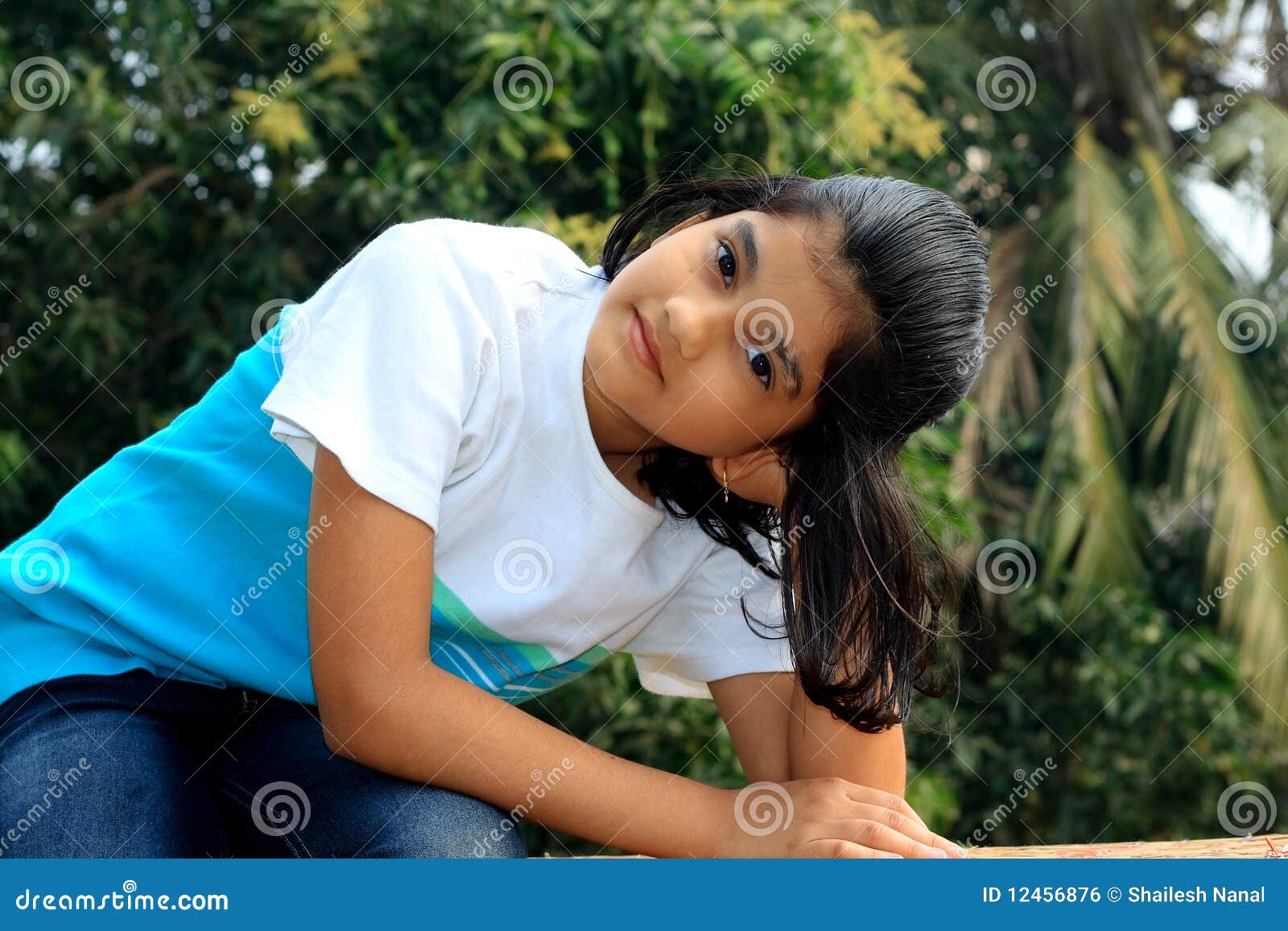 Nice and easy Indian girl stock photo. Image of color - 12456876