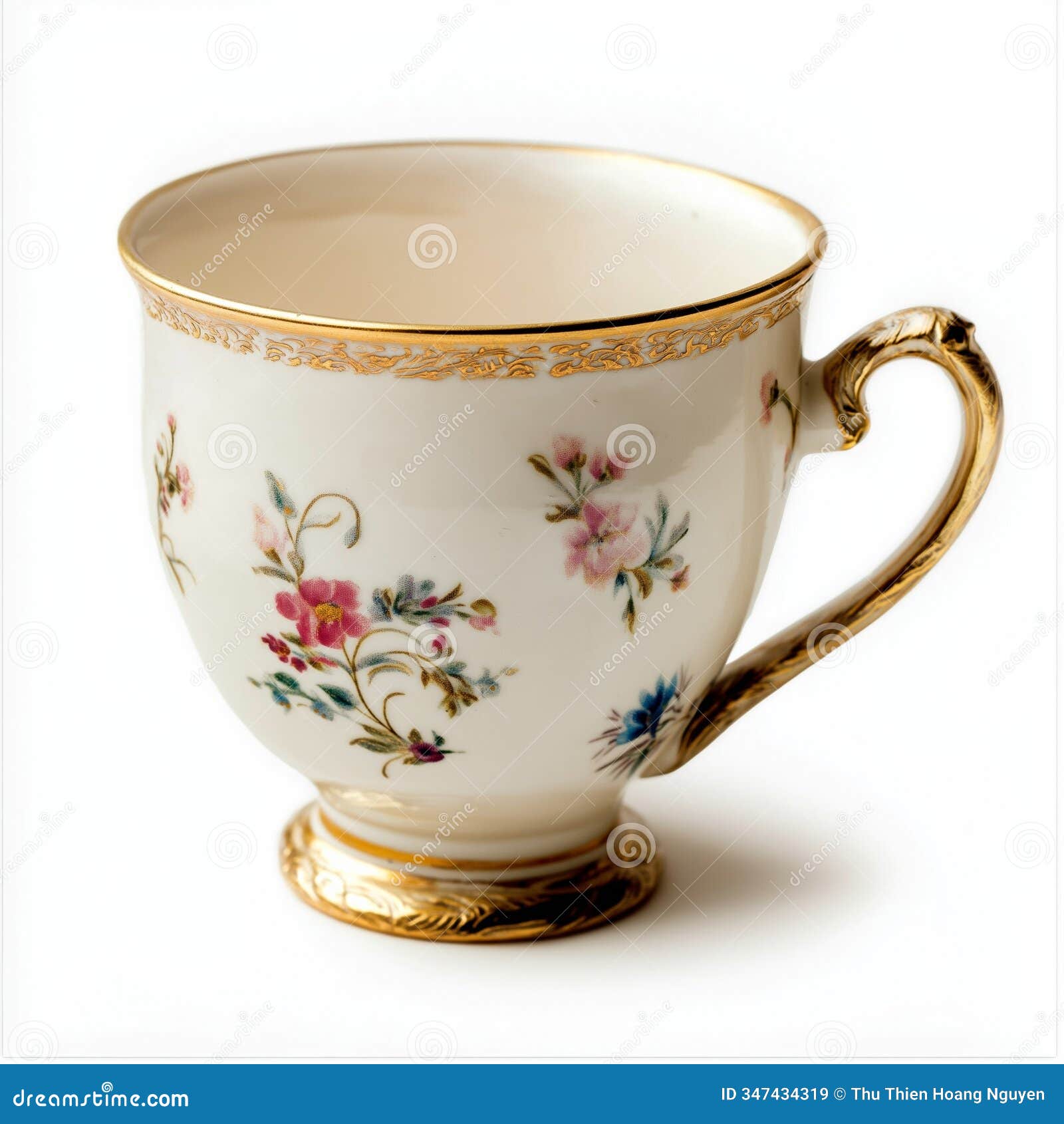 Nice Elegant Cup by Vintage Style Stock Image - Image of isolate ...