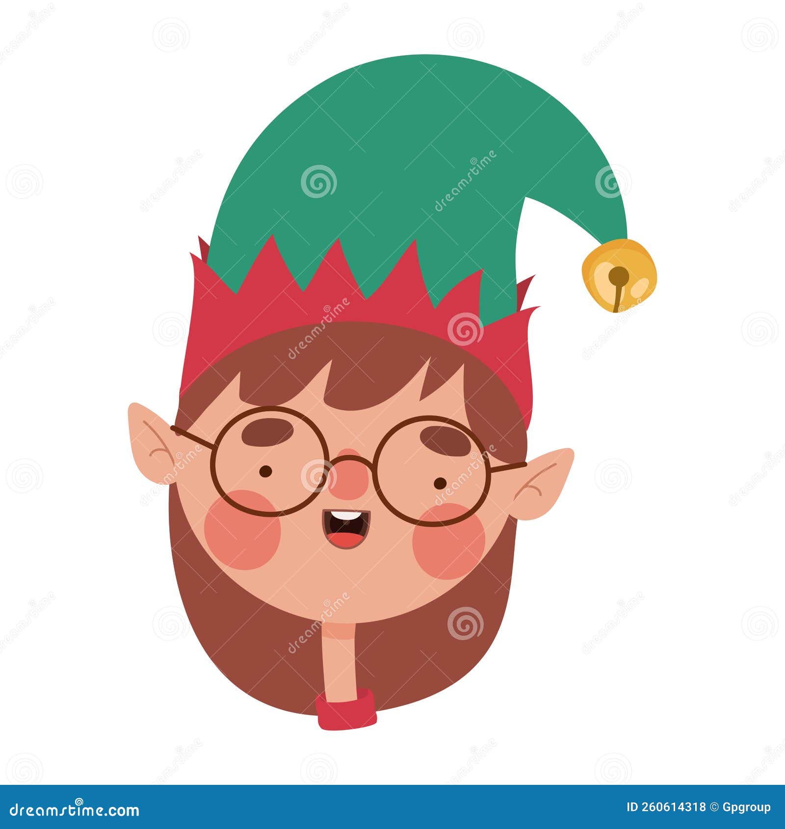 Nice Elf Woman Face Illustration Stock Vector - Illustration of magical ...
