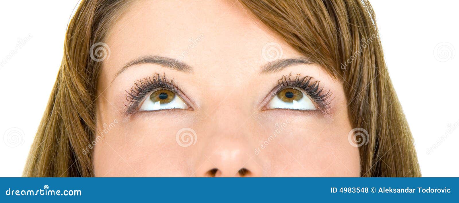 Nice eyes looking up stock photo. Image of makeup, imagine - 4983548