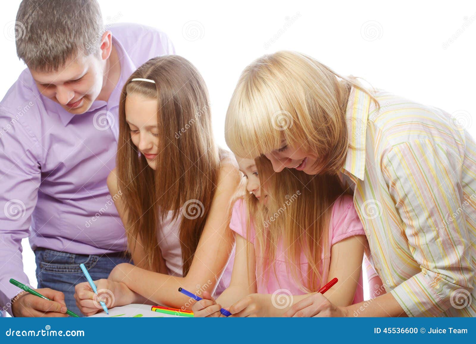 Nice family drawing stock photo. Image of baby, love - 45536600