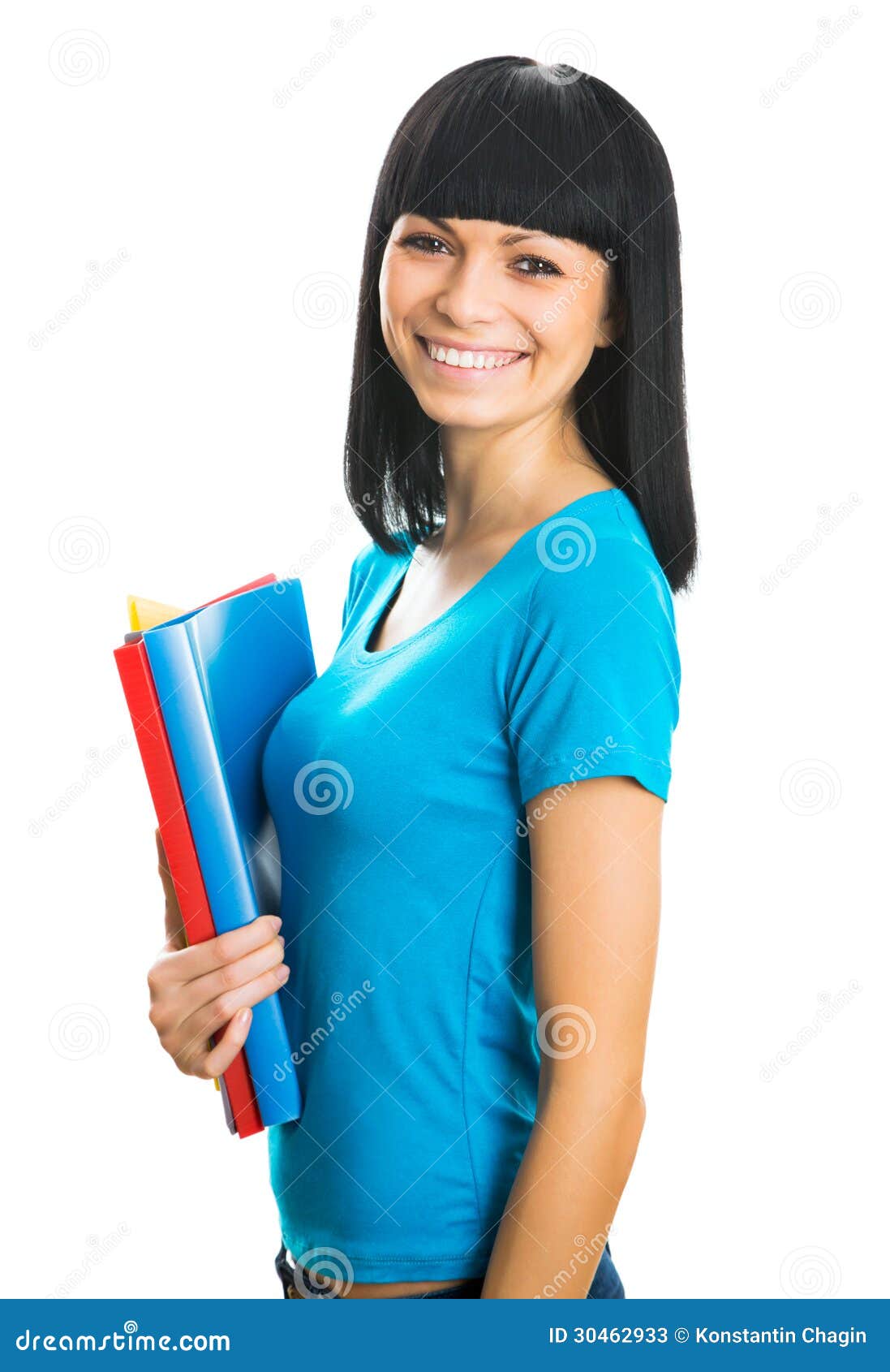 Nice female student stock image. Image of holds, american - 30462933
