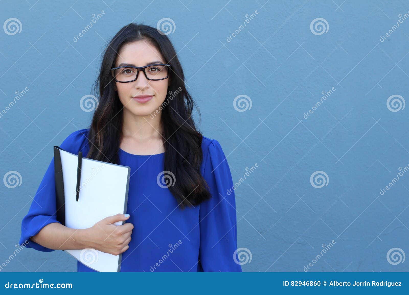 Nice Female Student Smiling and Looking at Camera Stock Photo - Image ...