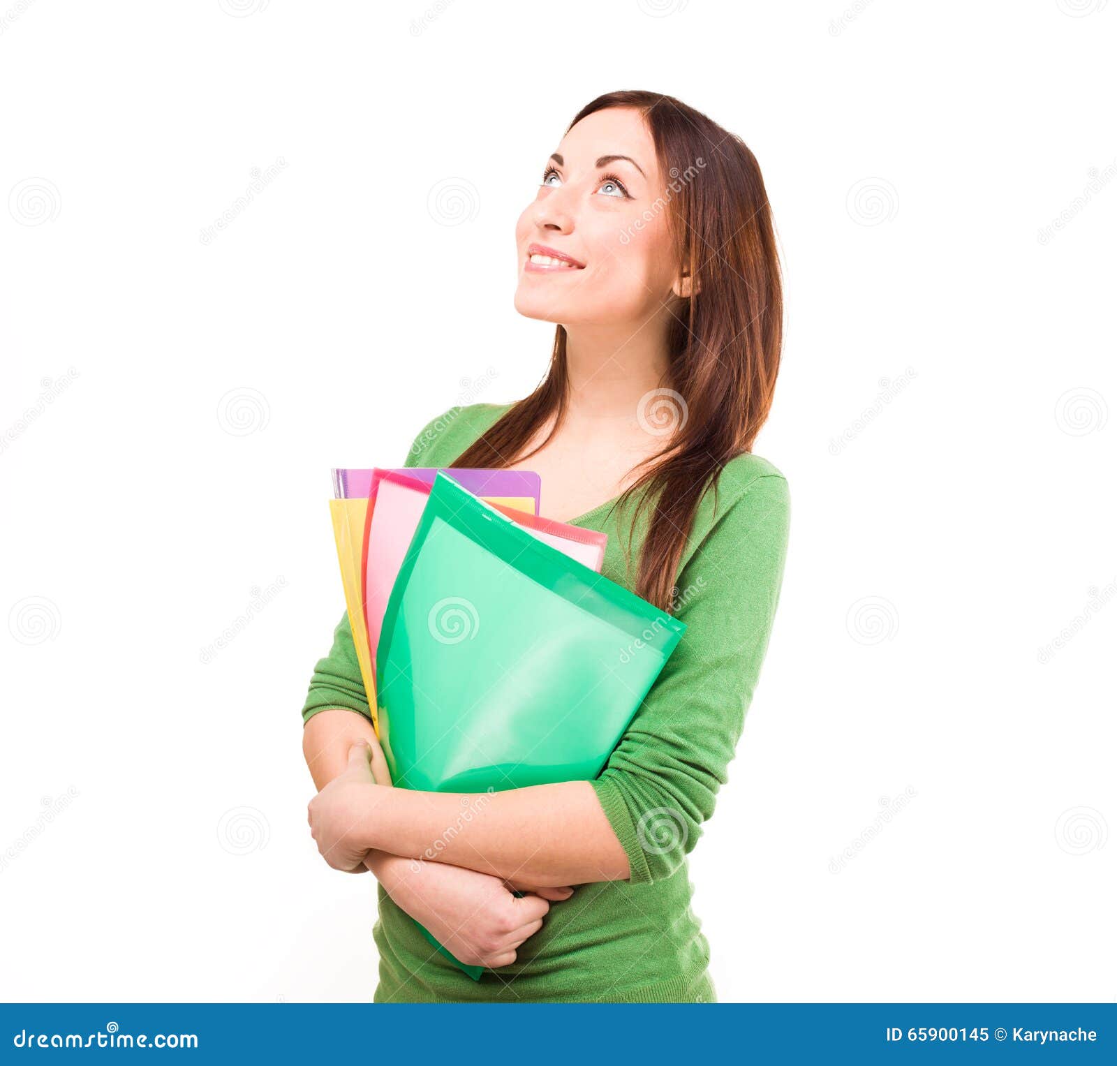Nice Female Student Smiling and Looking at Camera Stock Image - Image ...