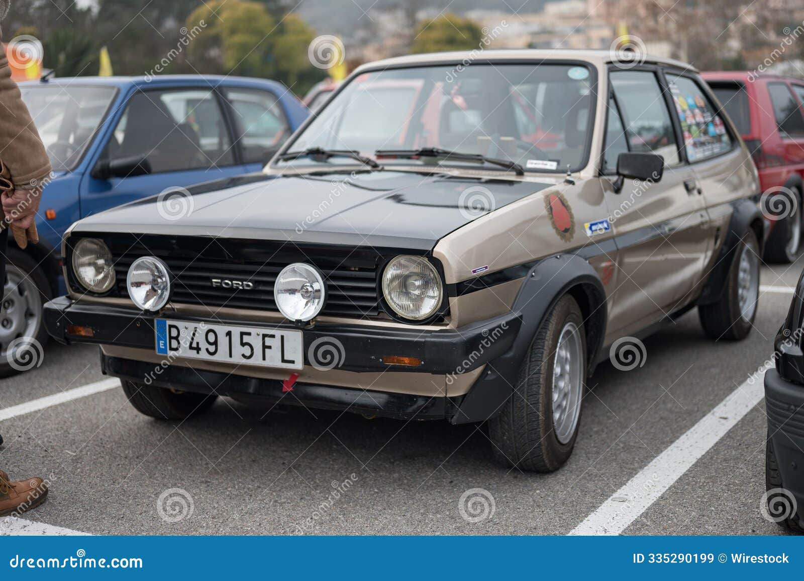 First Generation Ford Fiesta in Brown with Black Hood. Editorial Stock ...