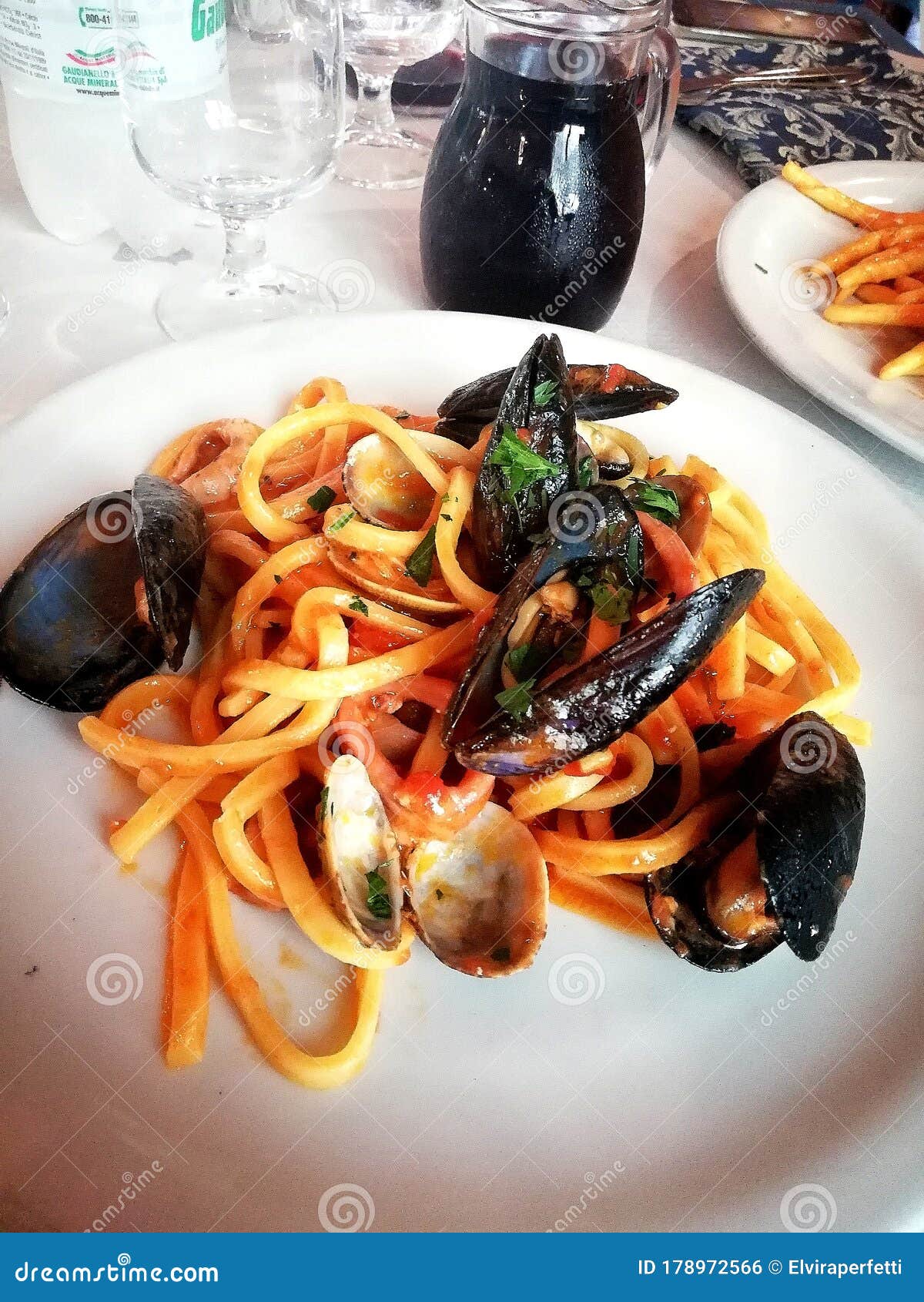 A Nice Fish Dish in the Restaurant Stock Photo - Image of glass, nice ...