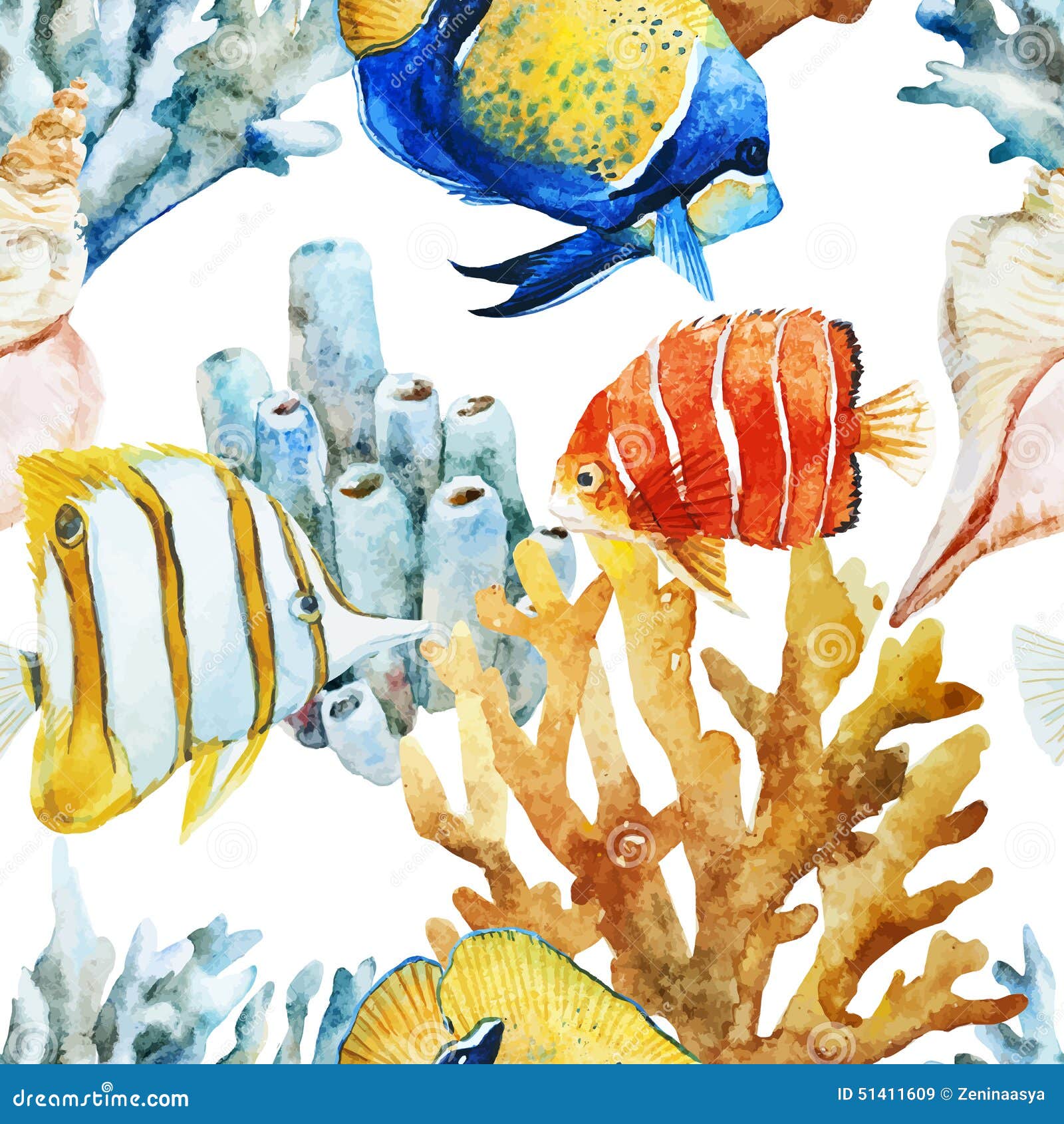 Nice fishes stock vector. Illustration of graphic, goldfish - 51411609