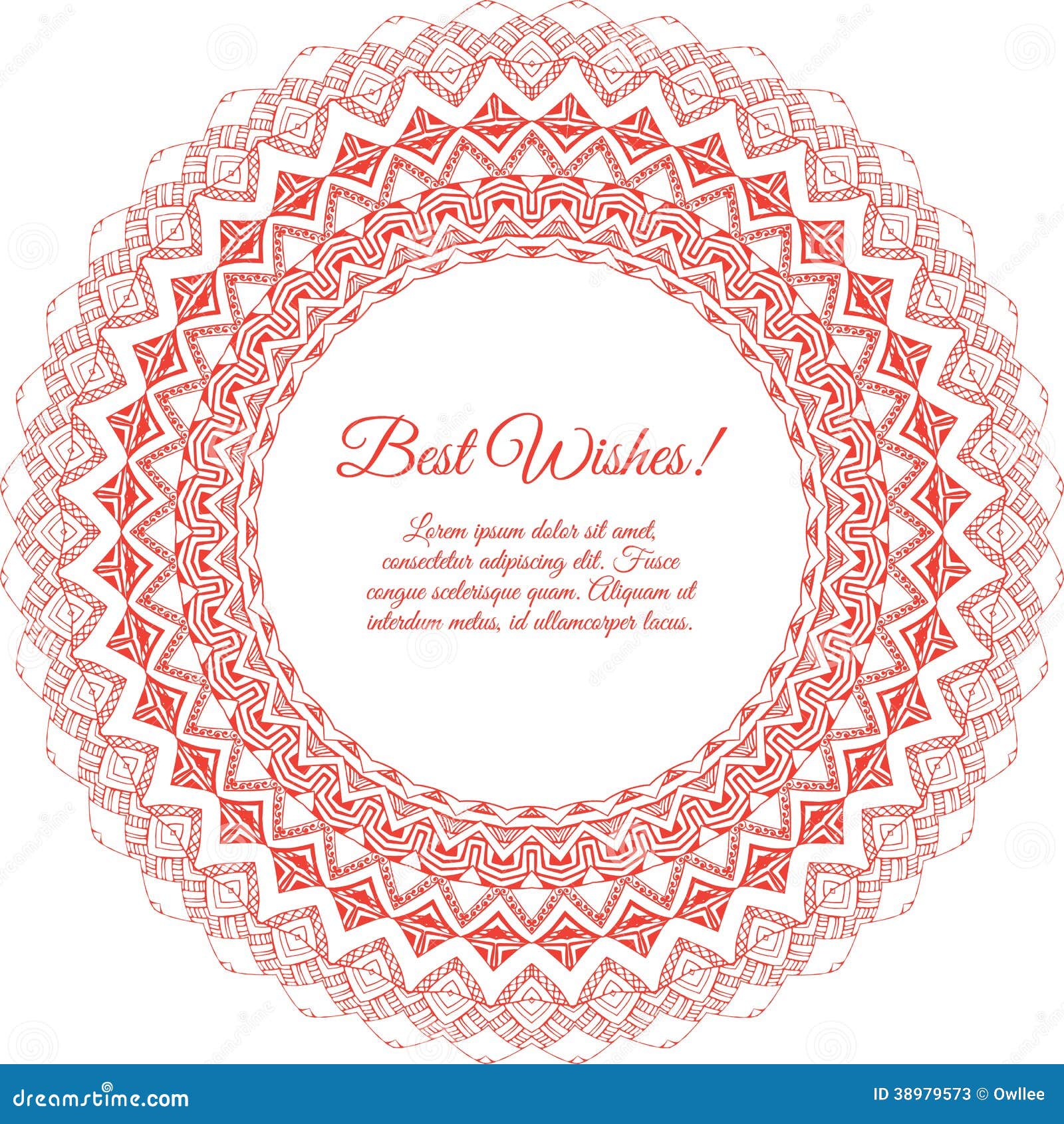 Nice Floral Round Background. Stock Illustration - Illustration of ...