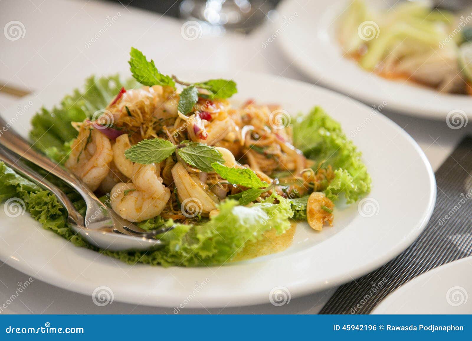 Nice food in dish on table stock photo. Image of tomyum - 45942196