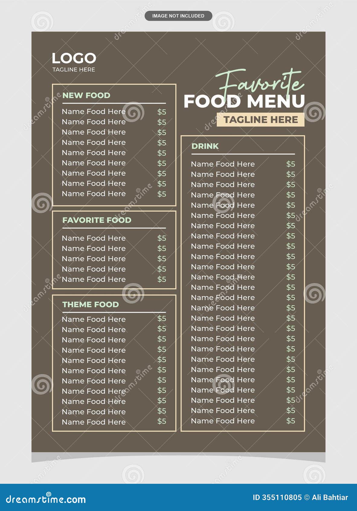 Nice Food Menu Vector Design in Exclusive Restaurant Style Stock ...