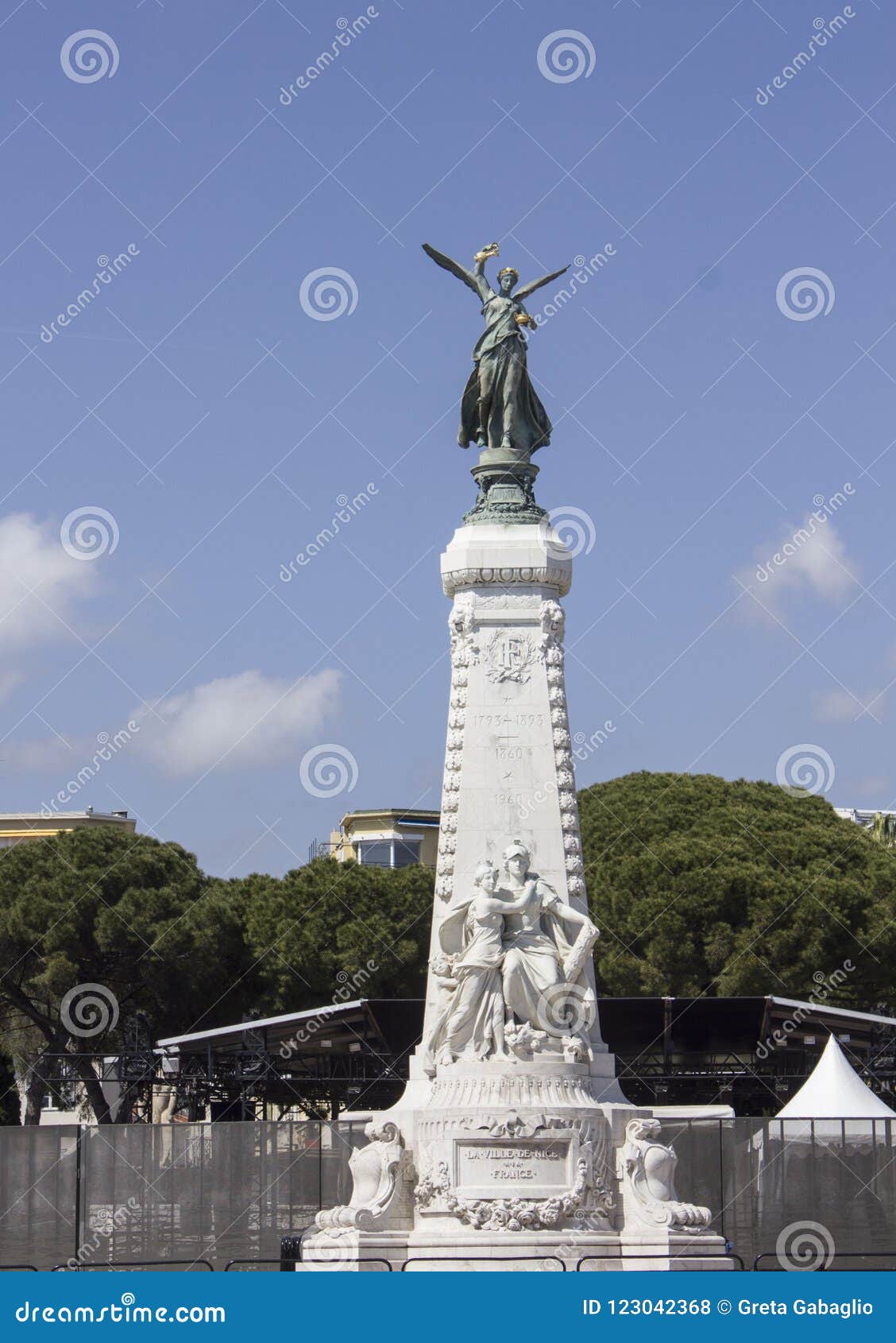 Monument Du Centenaire in Nice. France Stock Photo - Image of statue ...
