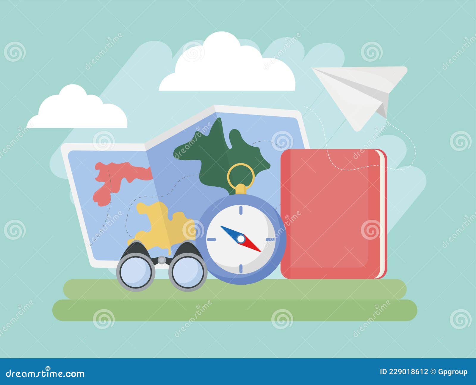 Geography Poster With World Map Vector Illustration | CartoonDealer.com ...