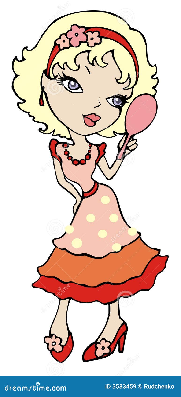 Nice girl stock vector. Illustration of attractive, femaly - 3583459