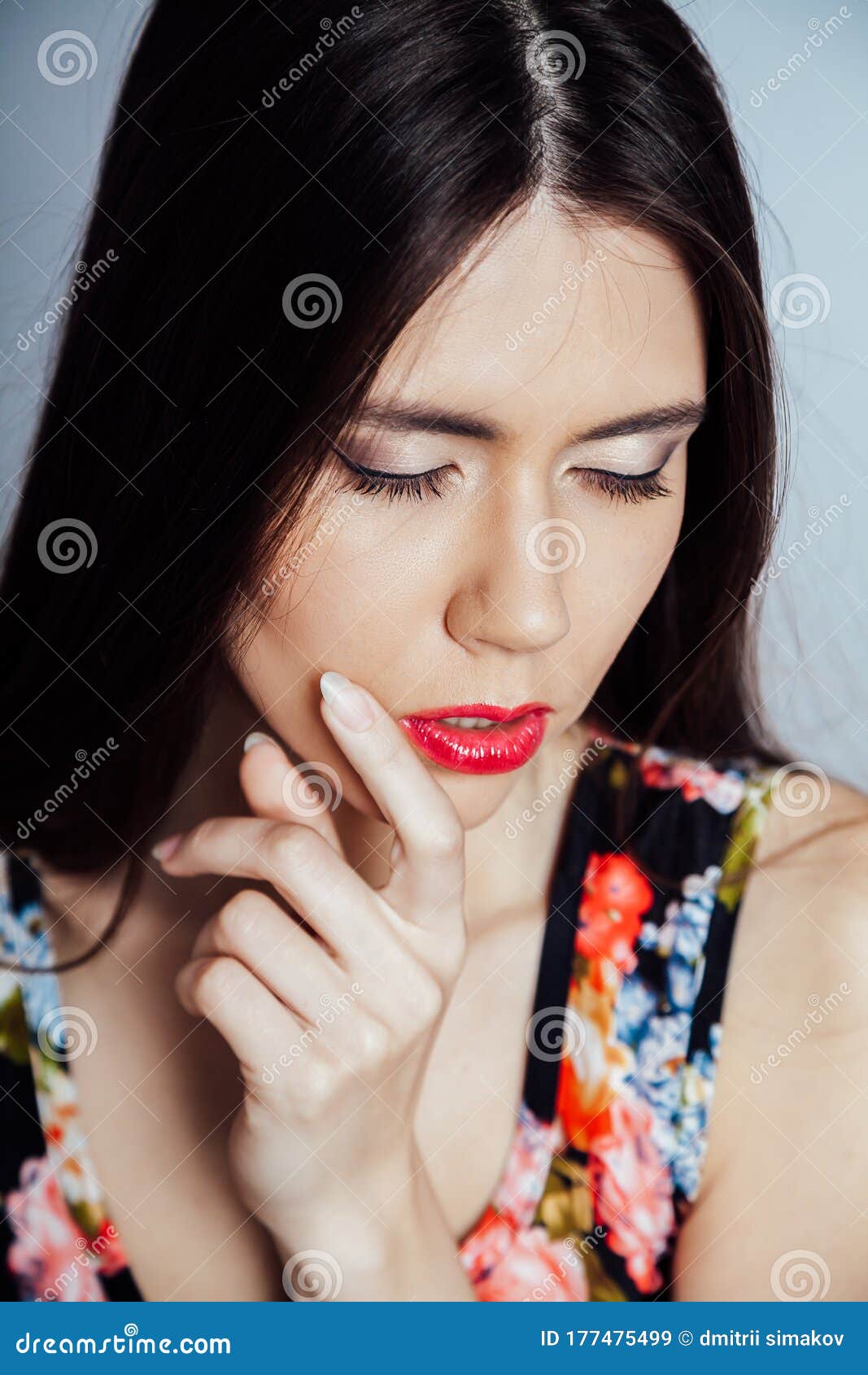 Nice Girl Model Posing in the Studio Stock Image - Image of caucasian ...
