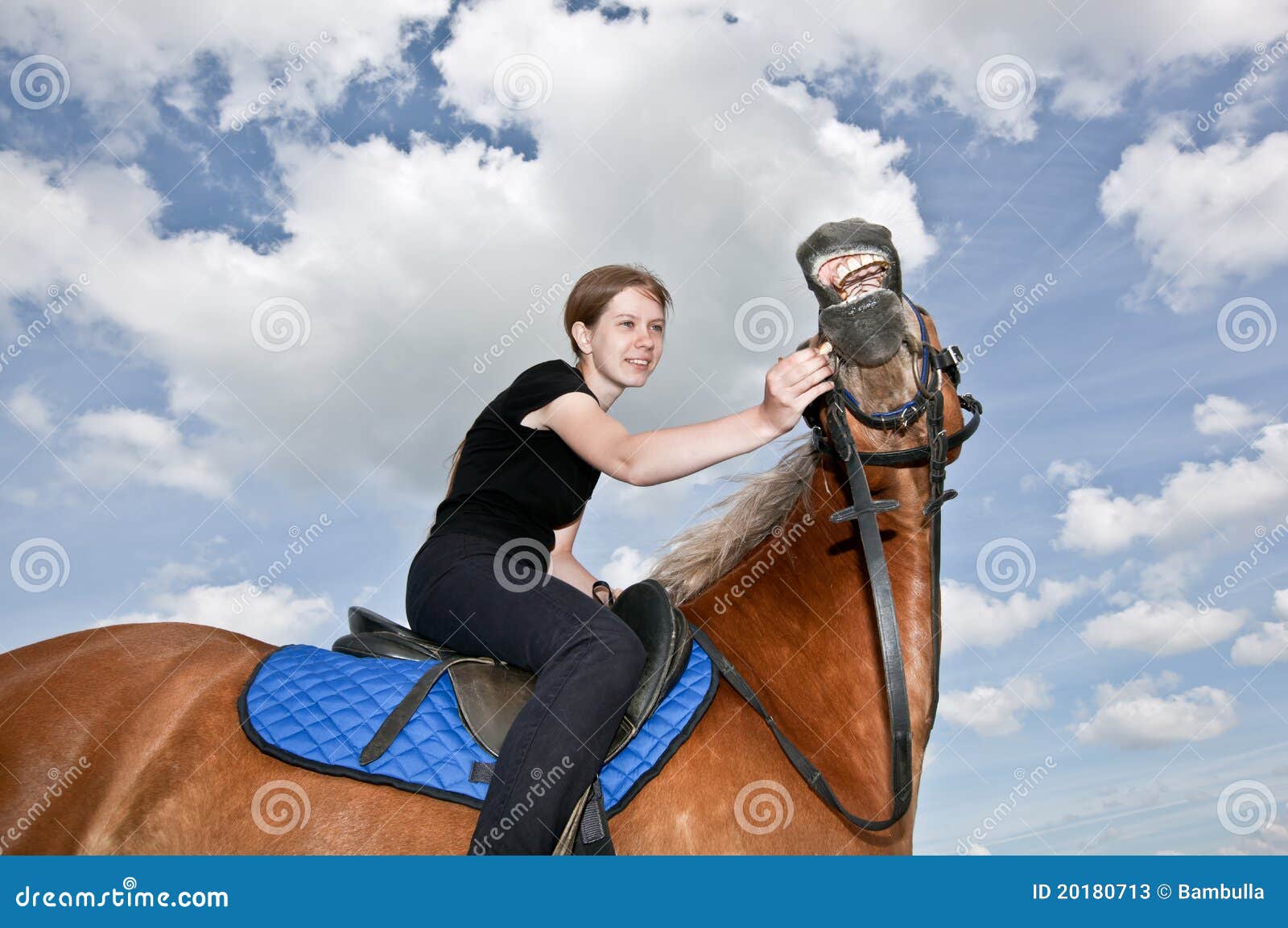 Nice Girl riding a Hors stock image. Image of lovely - 20180713