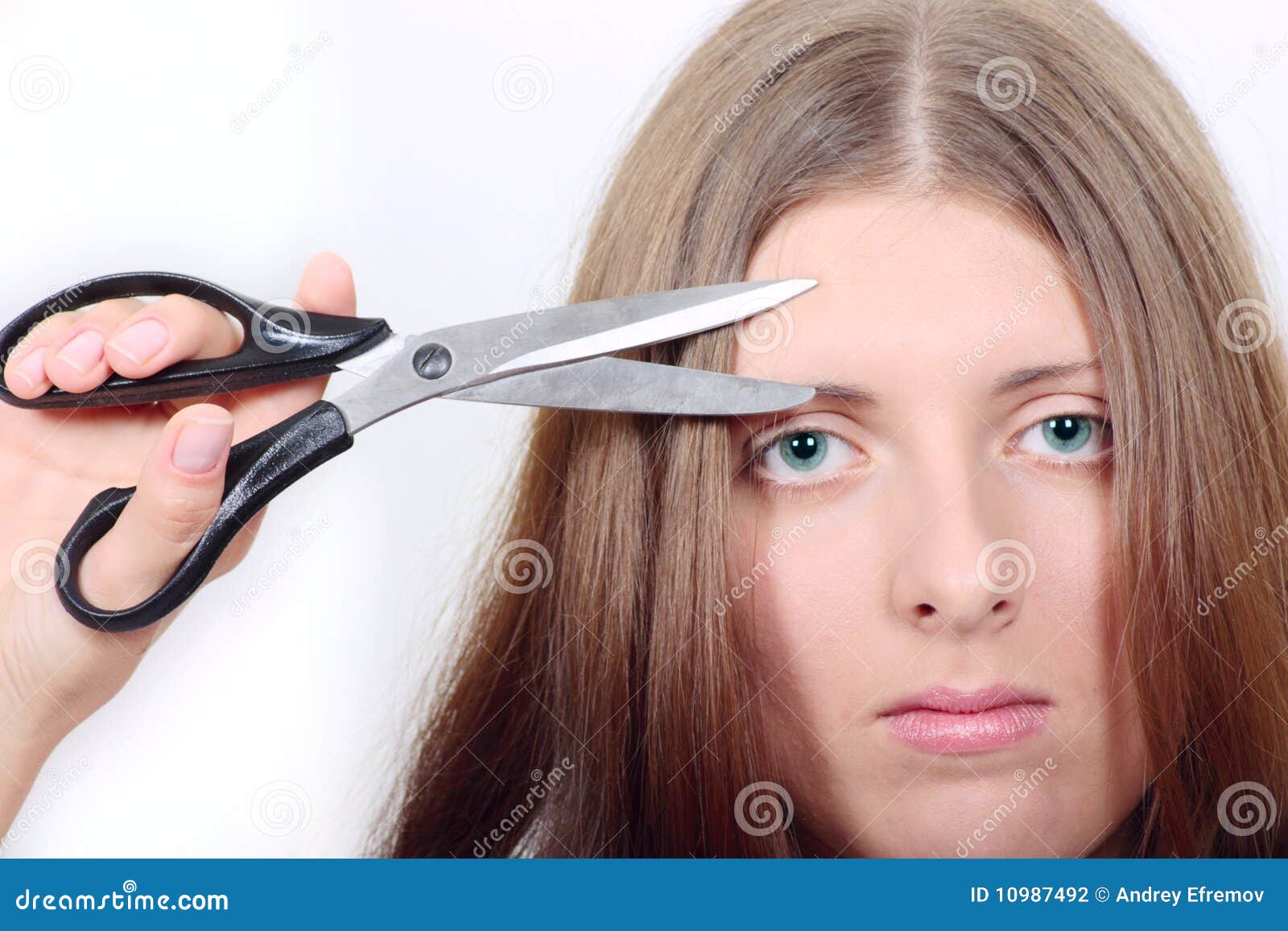The Nice Girl with Scissors Stock Photo - Image of elegance, adults ...