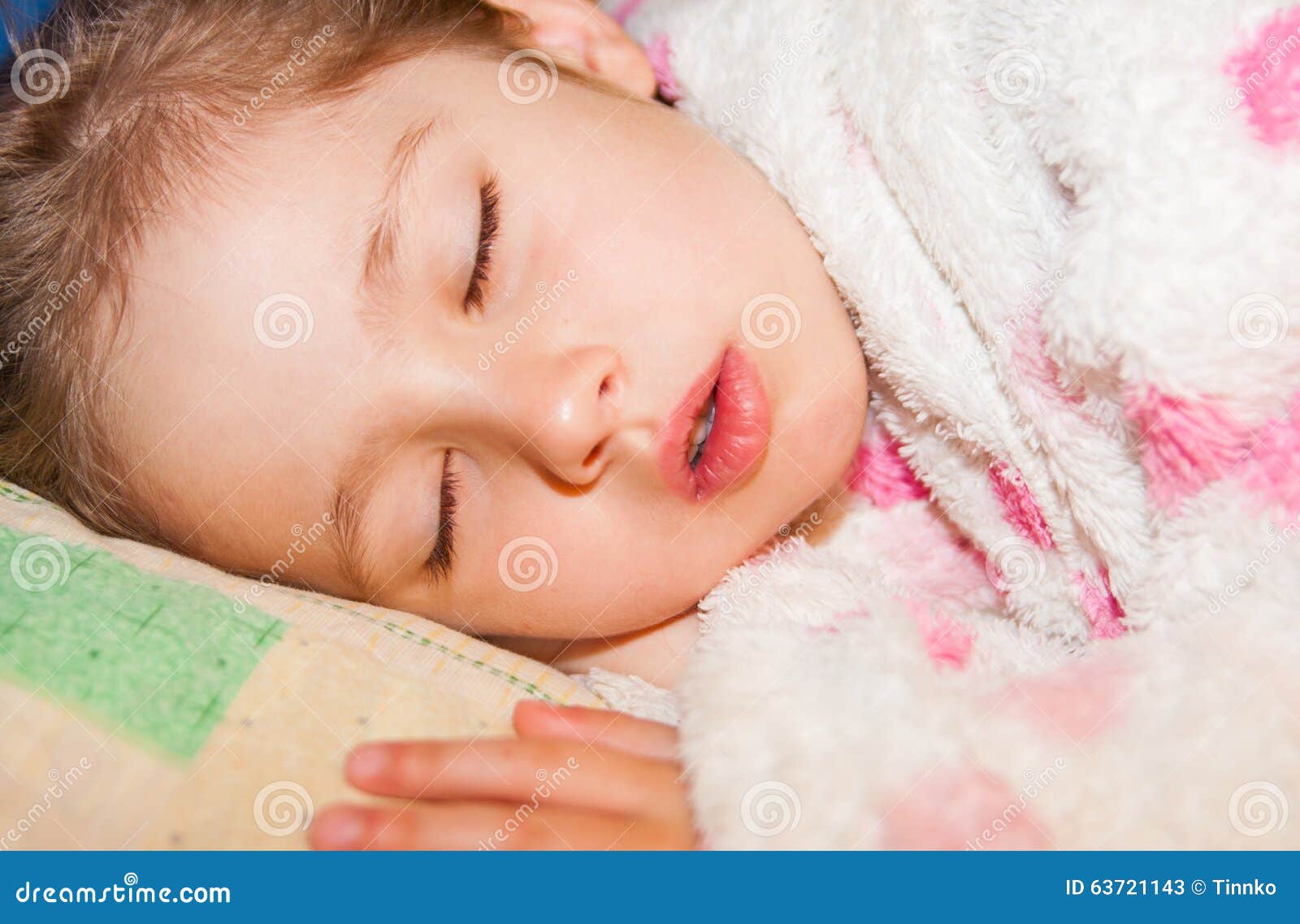 Nice girl sleeping stock image. Image of tranquil, terry - 63721143