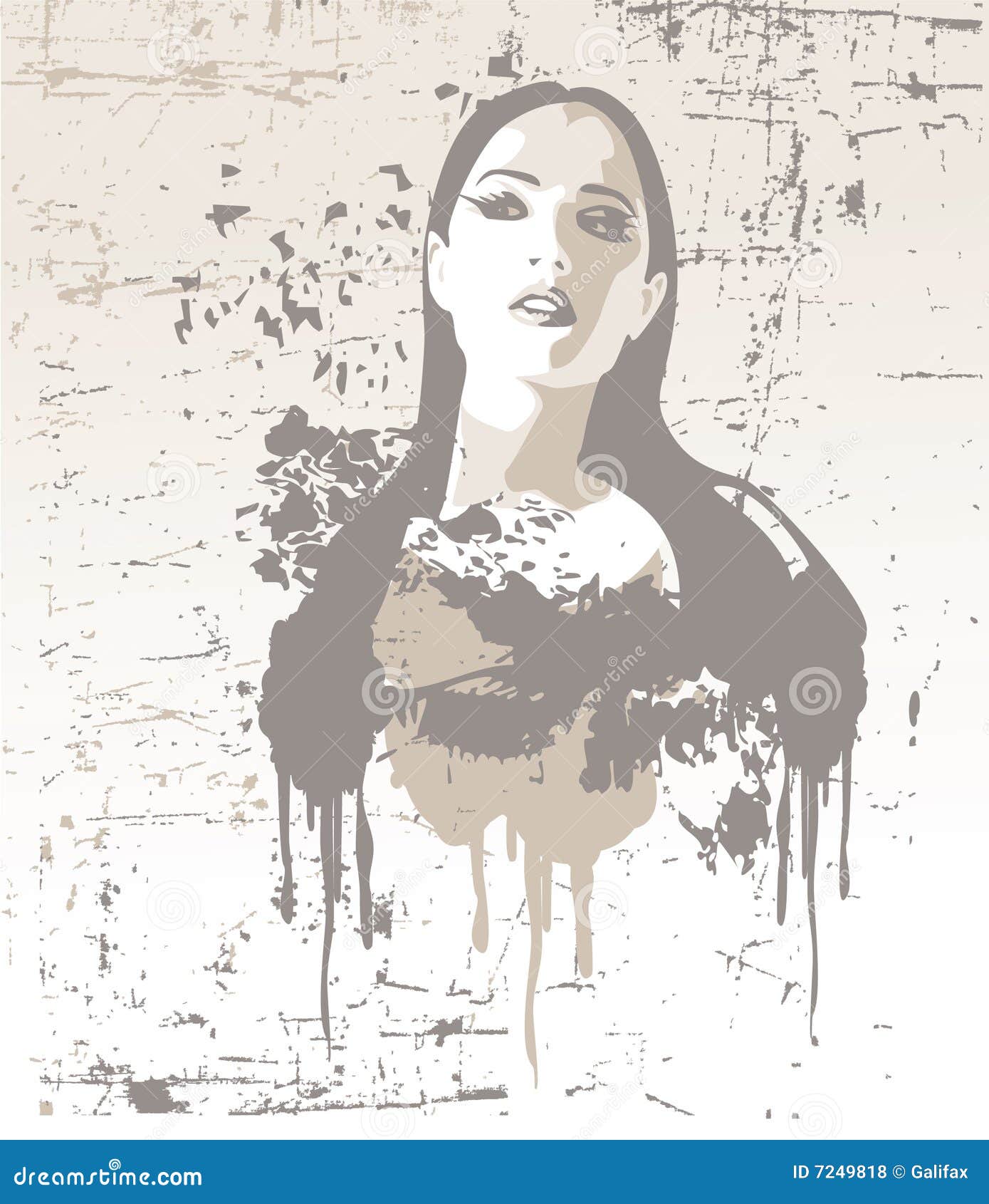 Nice Girl, Vector Illustration Stock Vector - Illustration of drawing ...