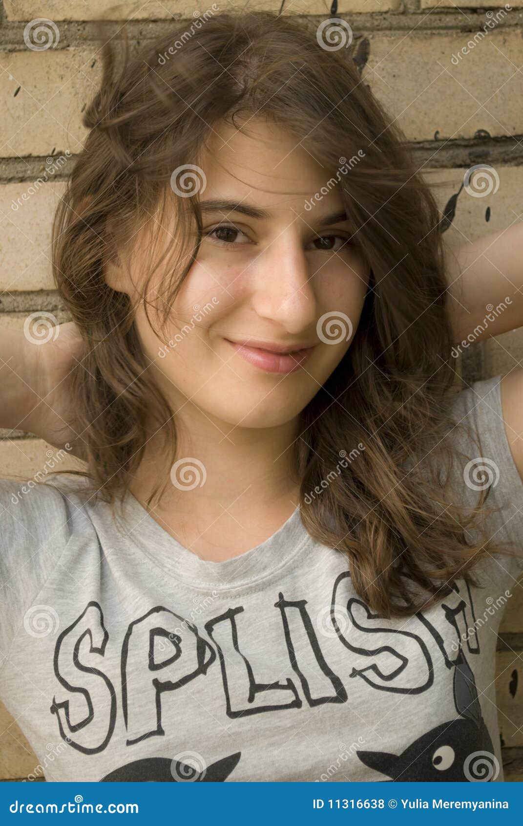 Nice Girl and Windy Weather Stock Photo - Image of wind, teens: 11316638