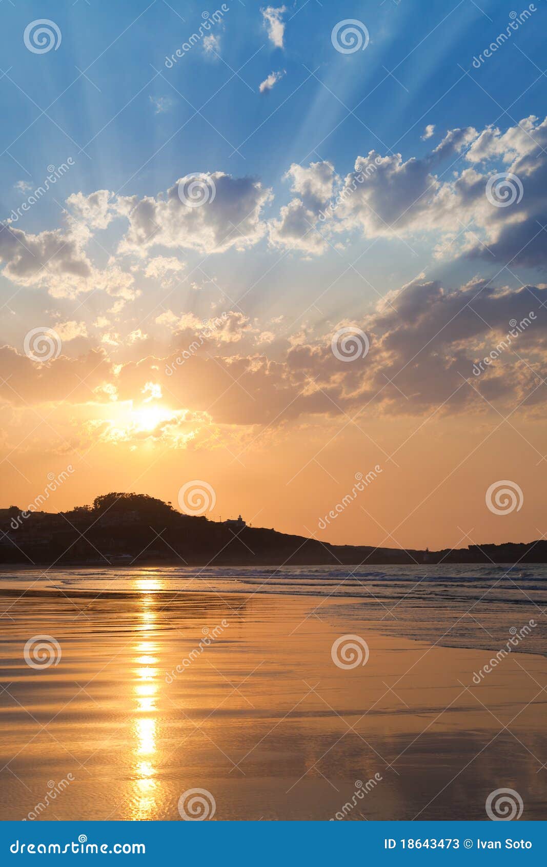 Nice Golden Sunset at the Sea Beach Stock Image - Image of seascape ...