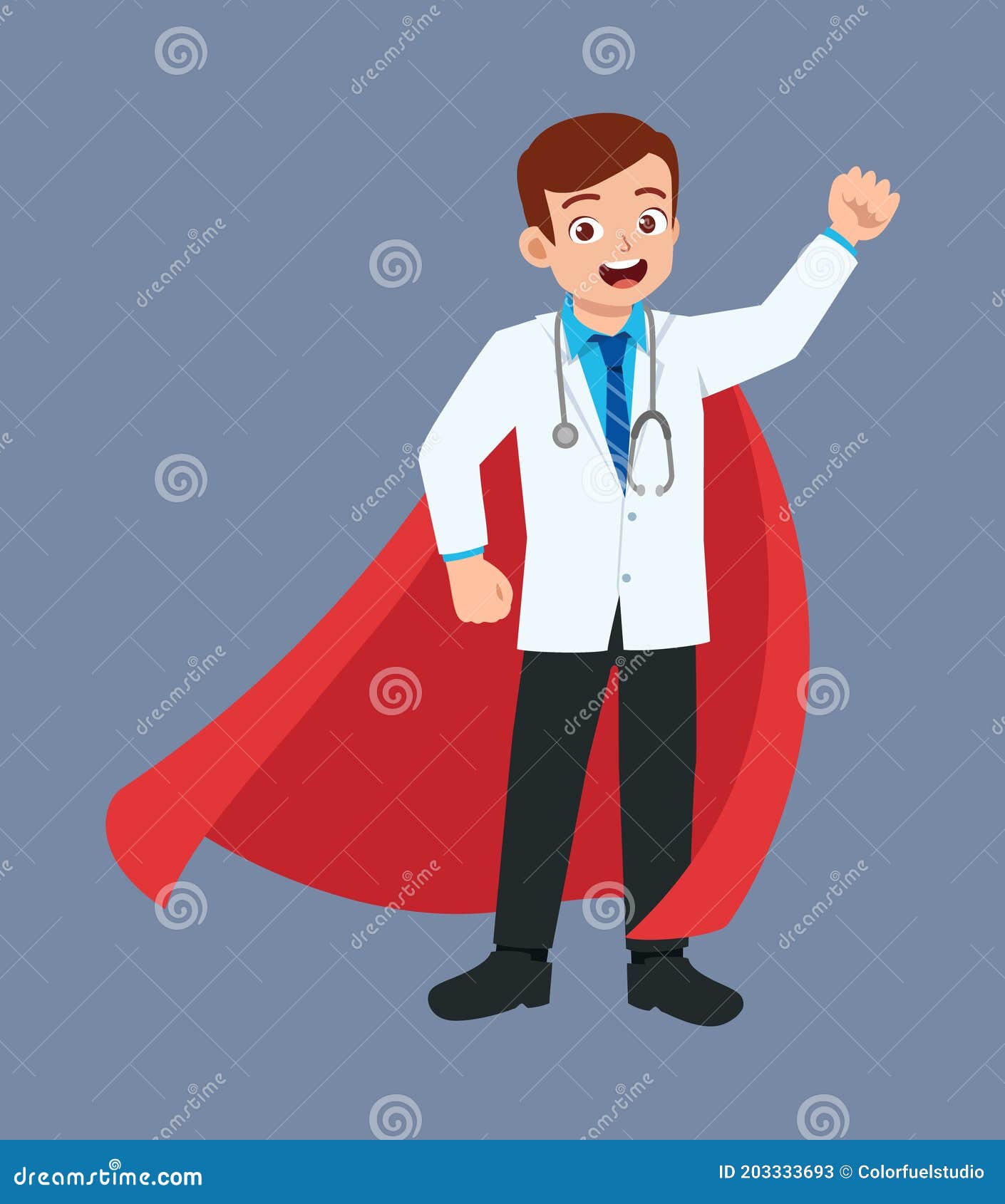 Nice Good Looking Young Doctor Standing and Wearing a Cape Stock ...