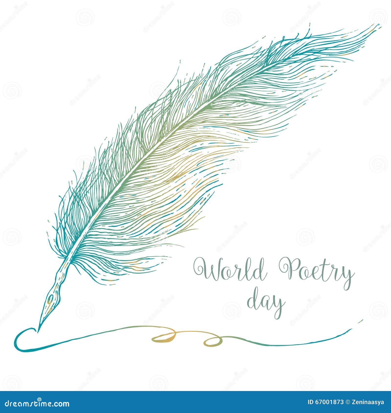 Nice graphic feather stock vector. Illustration of calligraphy - 67001873