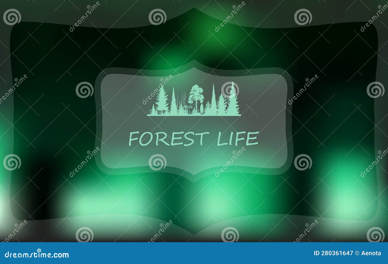 Nice Green Forest Gradient Template Stock Vector - Illustration of ...