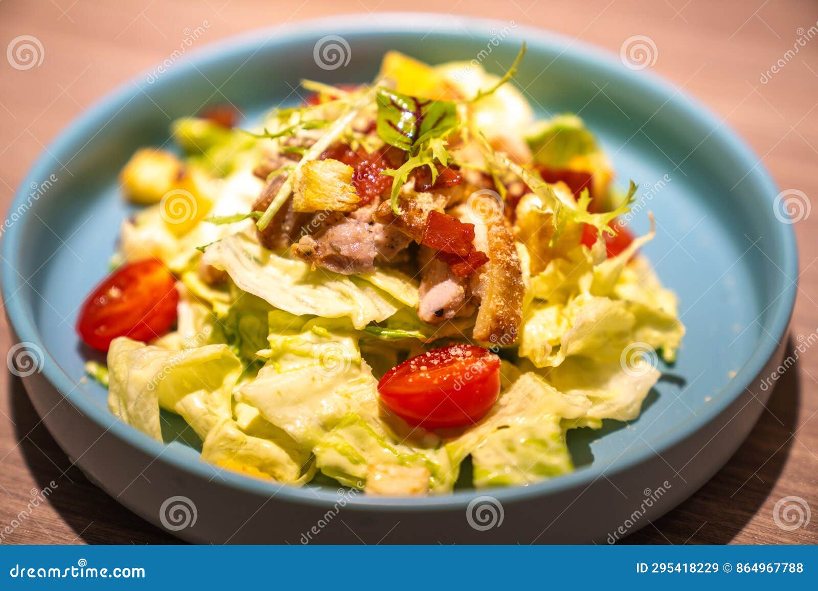 A nice green salad stock image. Image of dishes, western - 295418229