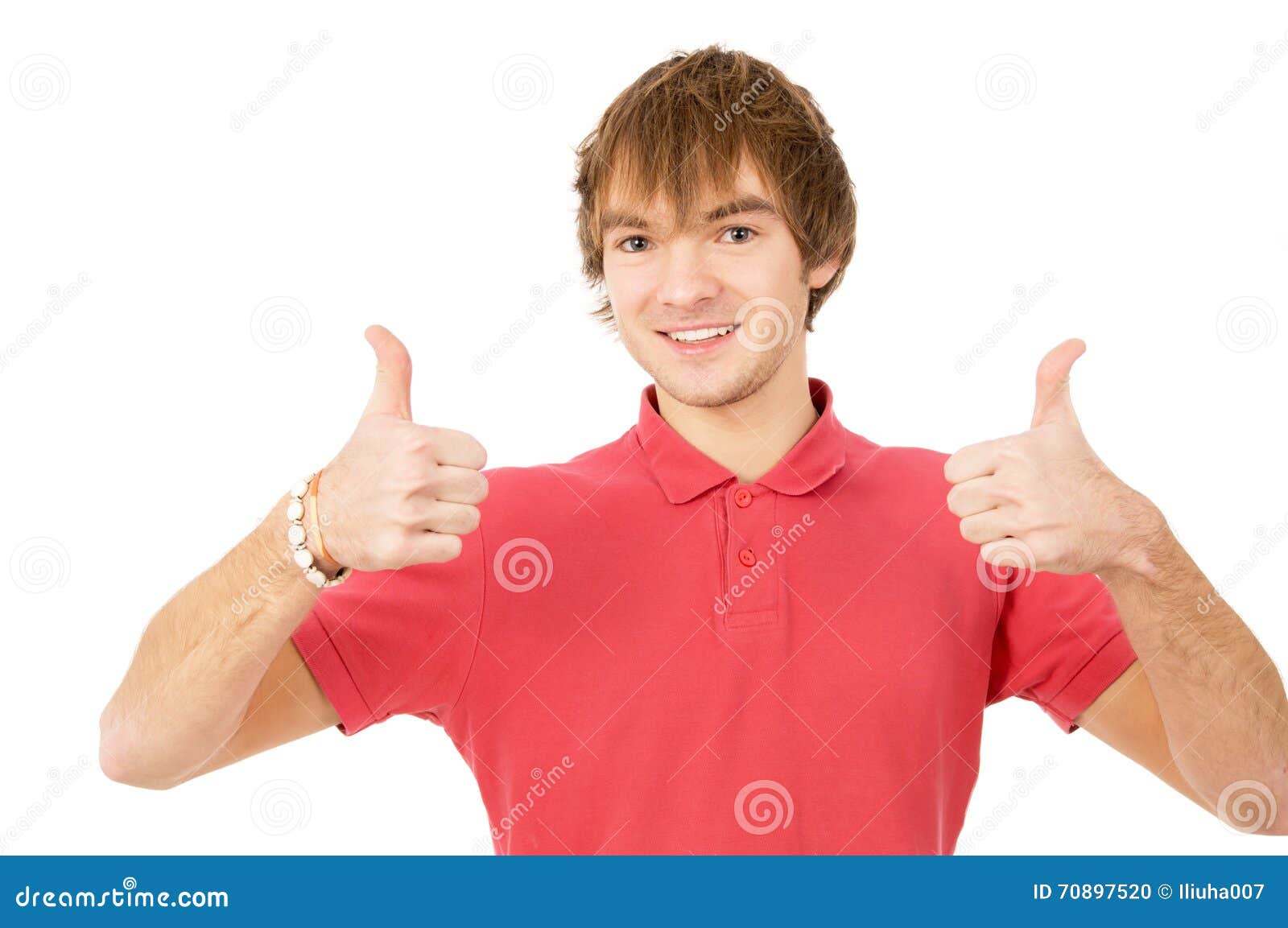 A Nice Guy a Gesture of the Hands Showed Good Stock Photo - Image of ...