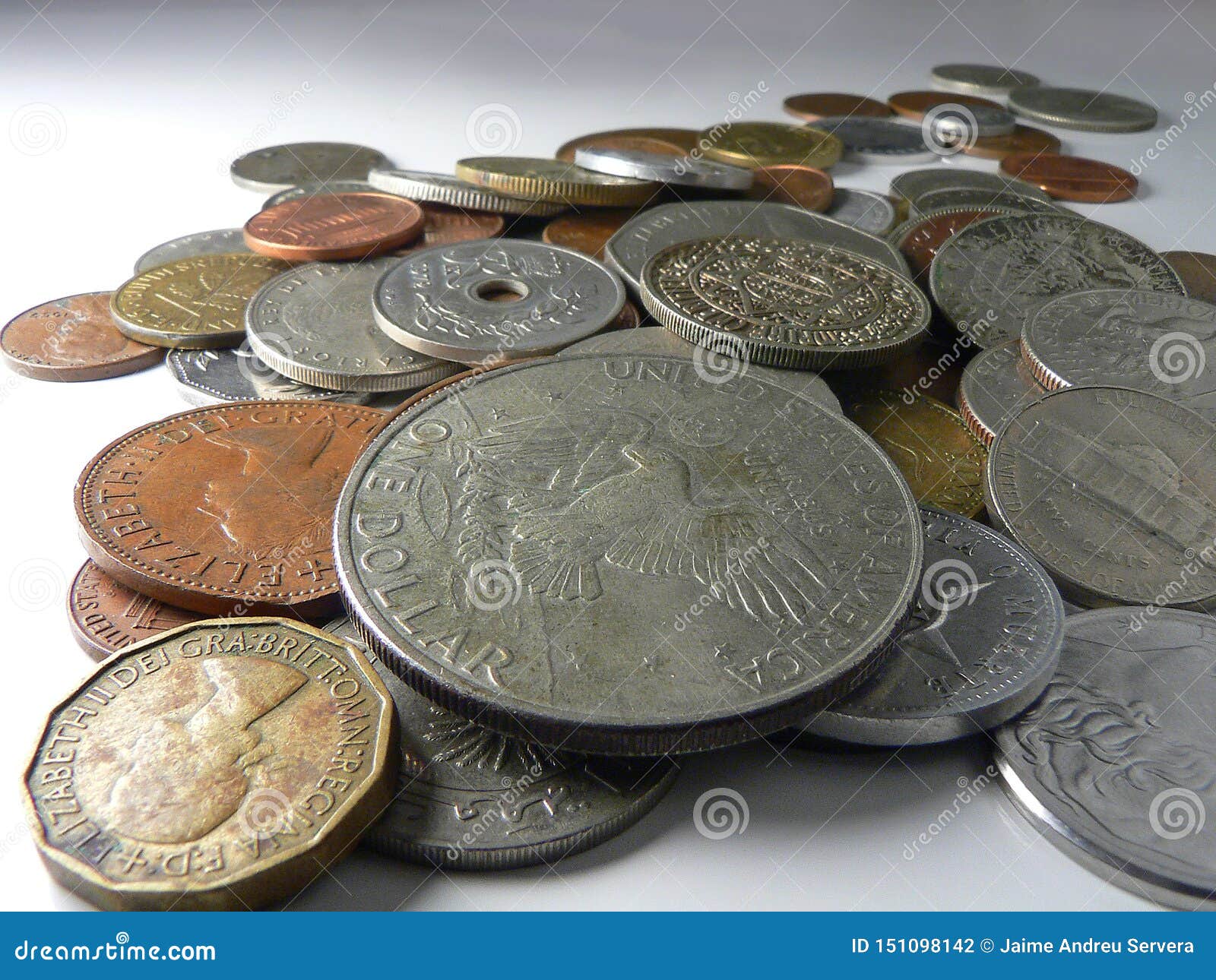 A nice handful of coins stock photo. Image of currency - 151098142