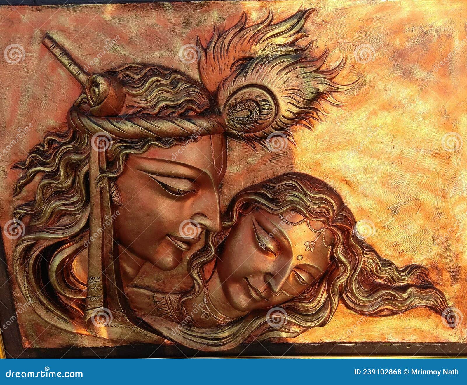 That is the Nice Handmade Art Work of Radha Krishna Model Stock Photo ...