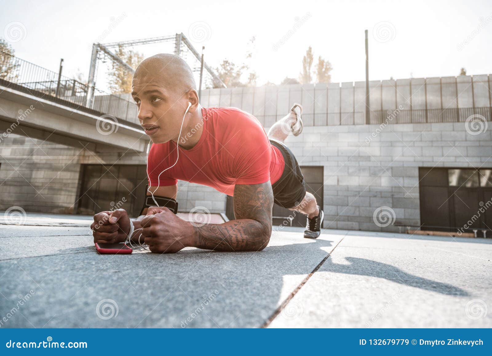 Nice Handsome Man Holding His Leg Up Stock Image - Image of alone ...