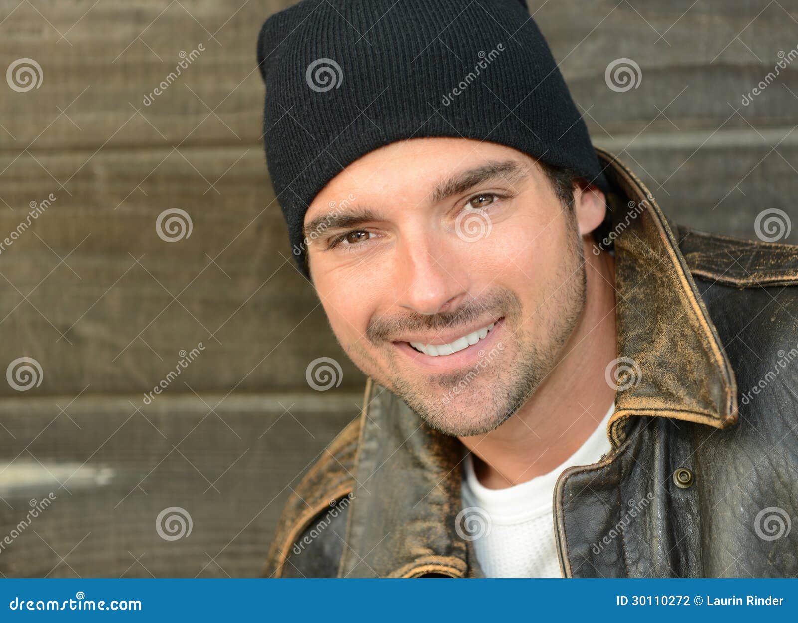 Man in Skull Cap stock photo. Image of black, model, male - 30110272
