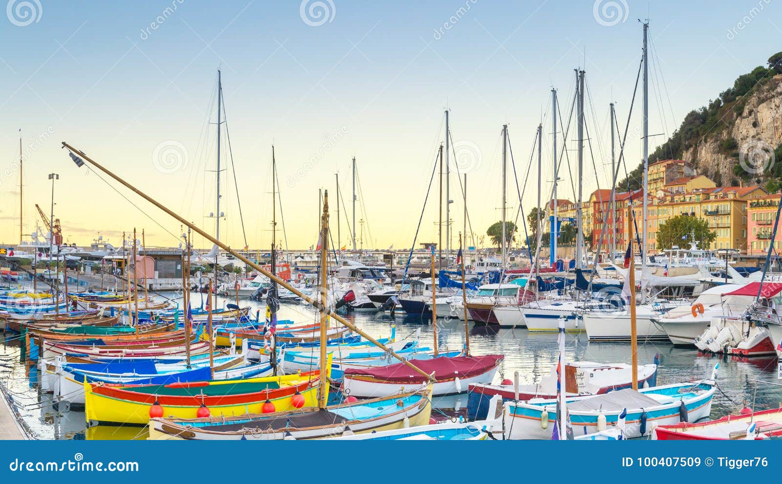 Nice Harbor in France stock image. Image of city, coast - 100407509