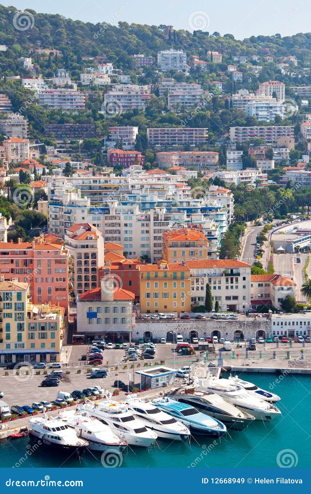 Nice Harbour at Mediterranean Sea Stock Image - Image of landmark ...