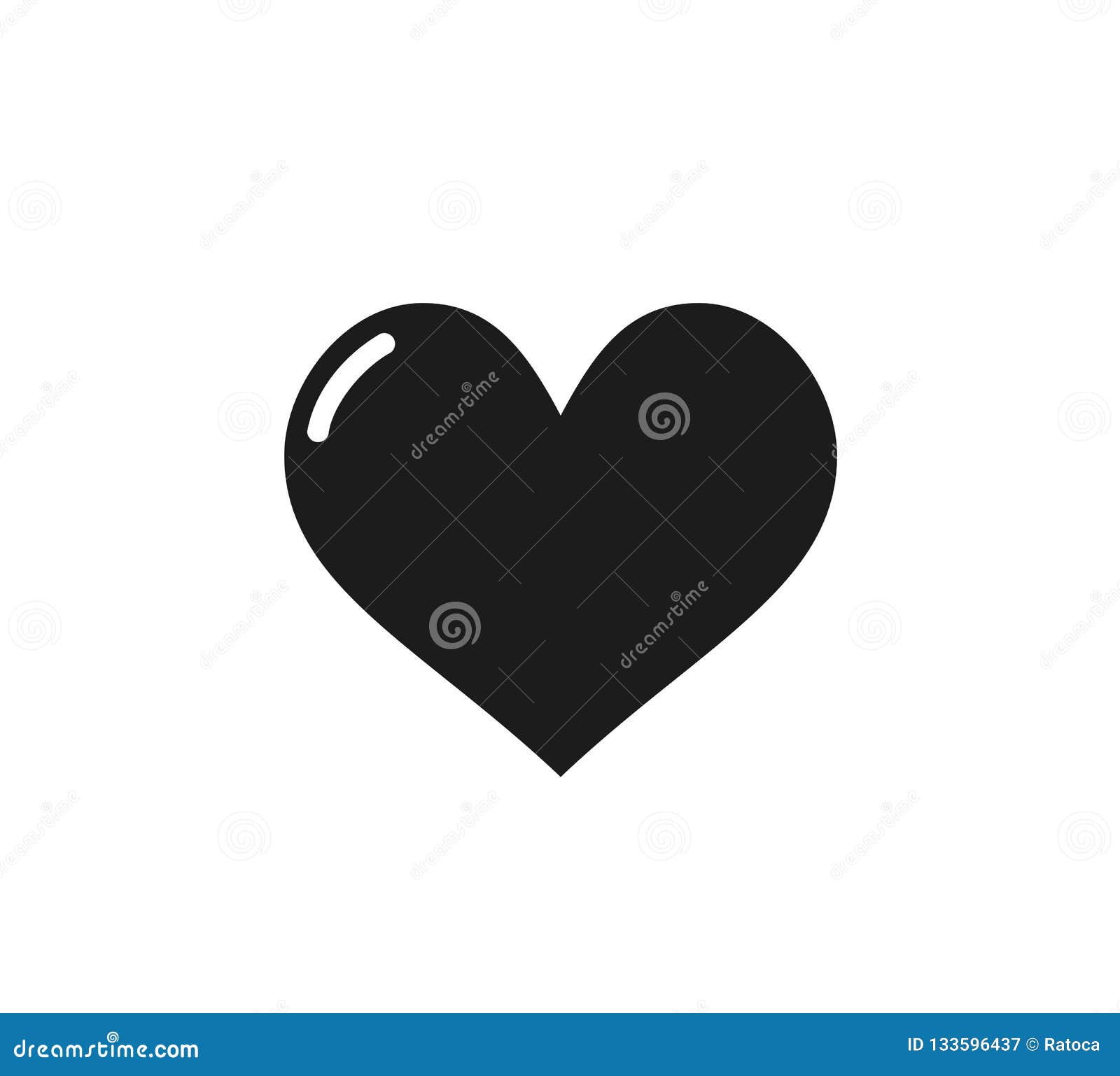 Nice heart icon stock vector. Illustration of passion - 133596437