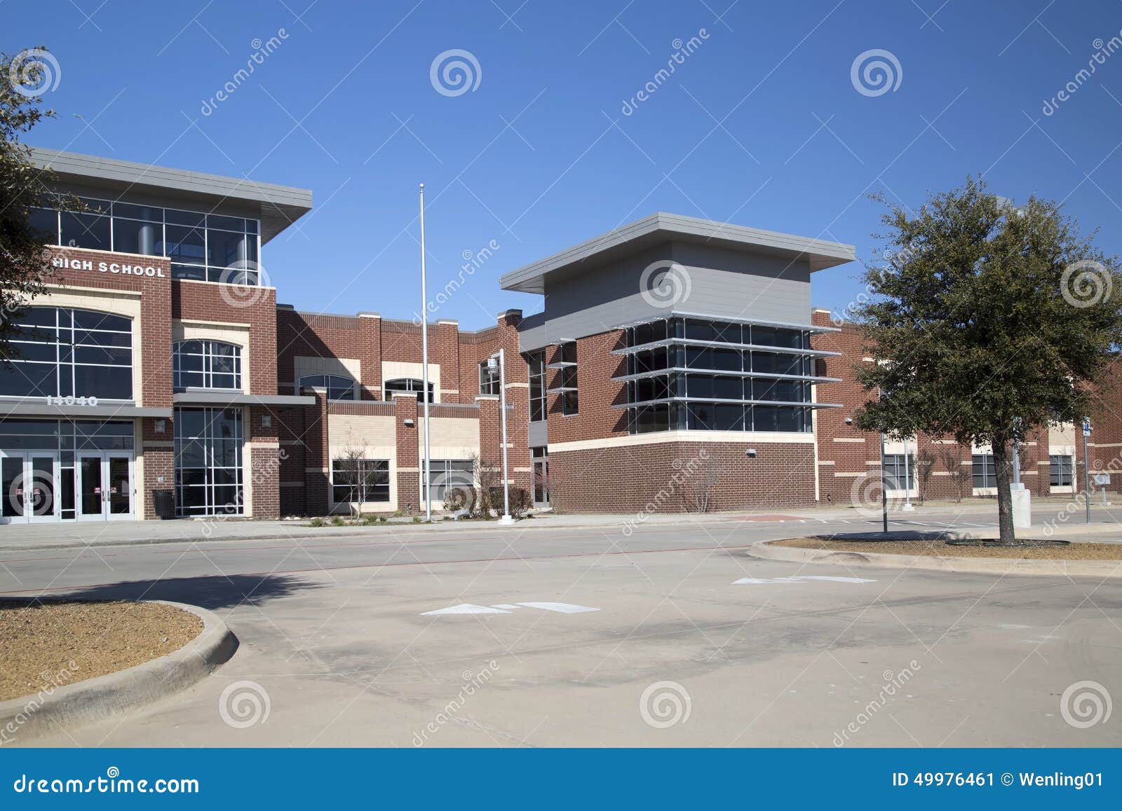 Nice high school entrance stock image. Image of entrance - 49976461