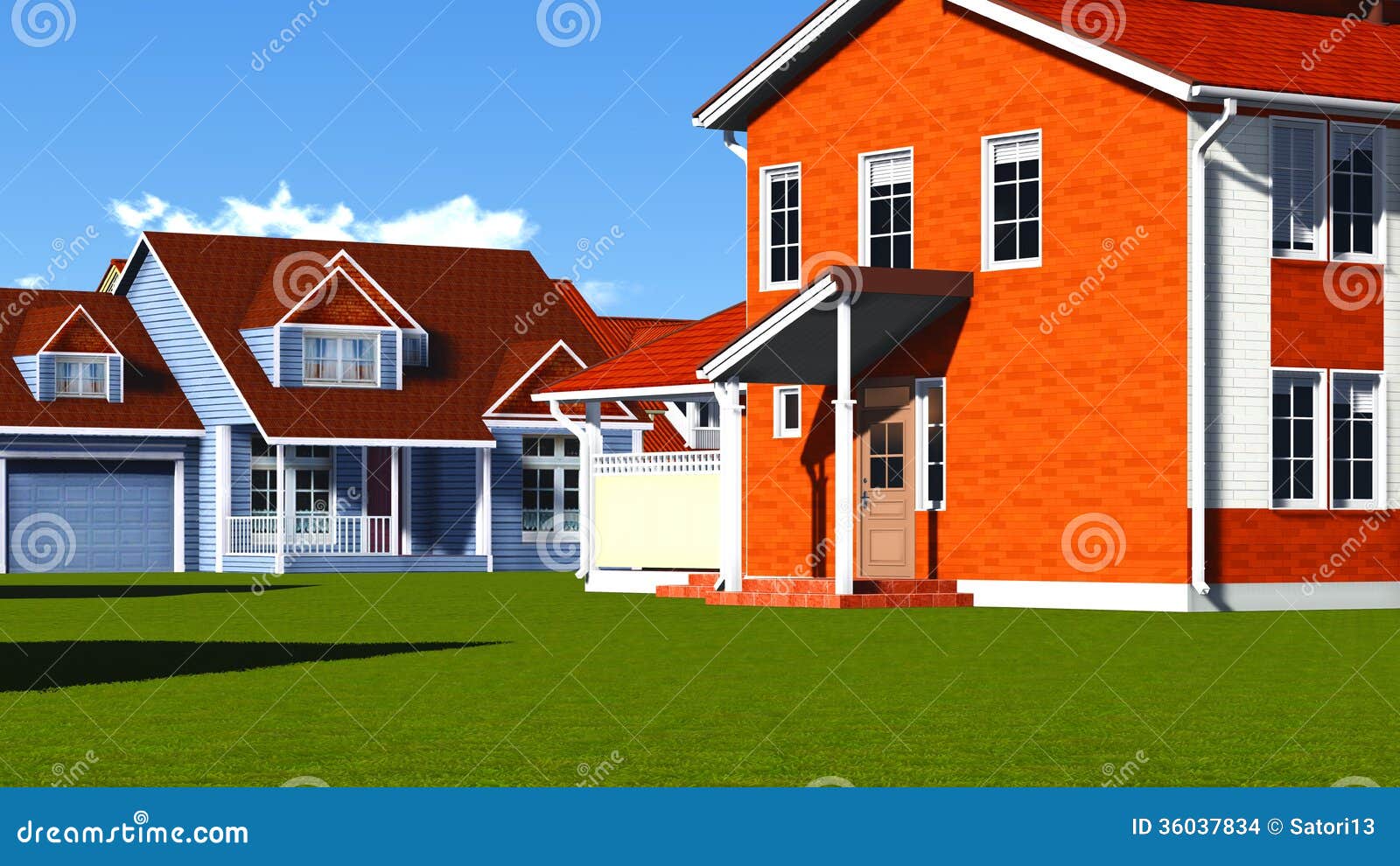Nice Homes in Neighborhood stock photo. Image of architectural - 36037834